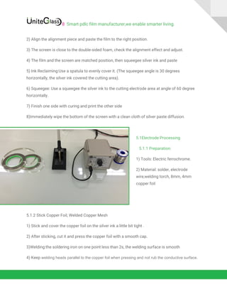 How to make PDLC film cutting, wiring bus bar | PDF