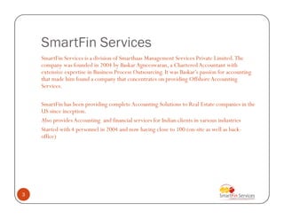 SmartFin Services Business Presentation | PDF