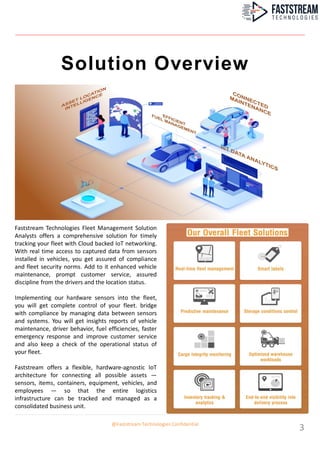 Smart fleet management solutions -Faststream Technologies | PDF