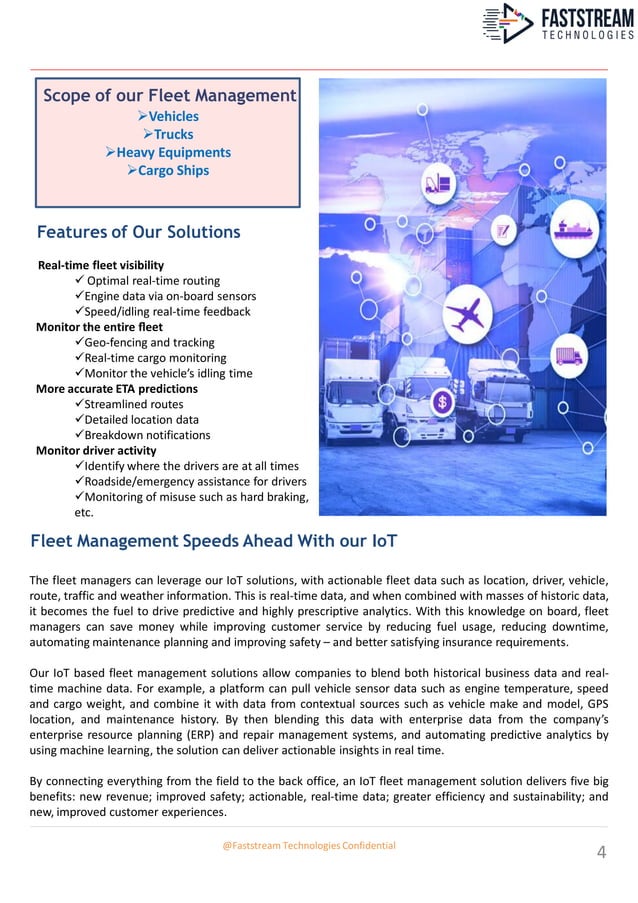 Smart fleet management solutions -Faststream Technologies | PDF