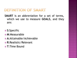 Smart for goals | PPT