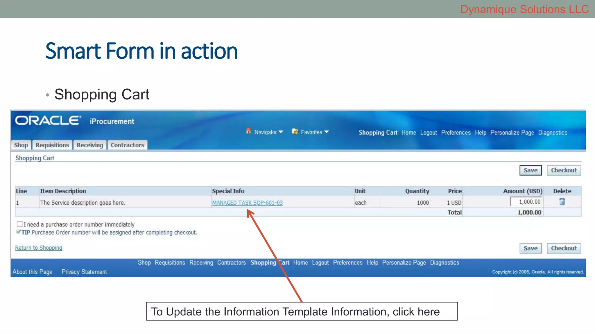 Smart forms and information templates in Oracle iProcurement | PPTX