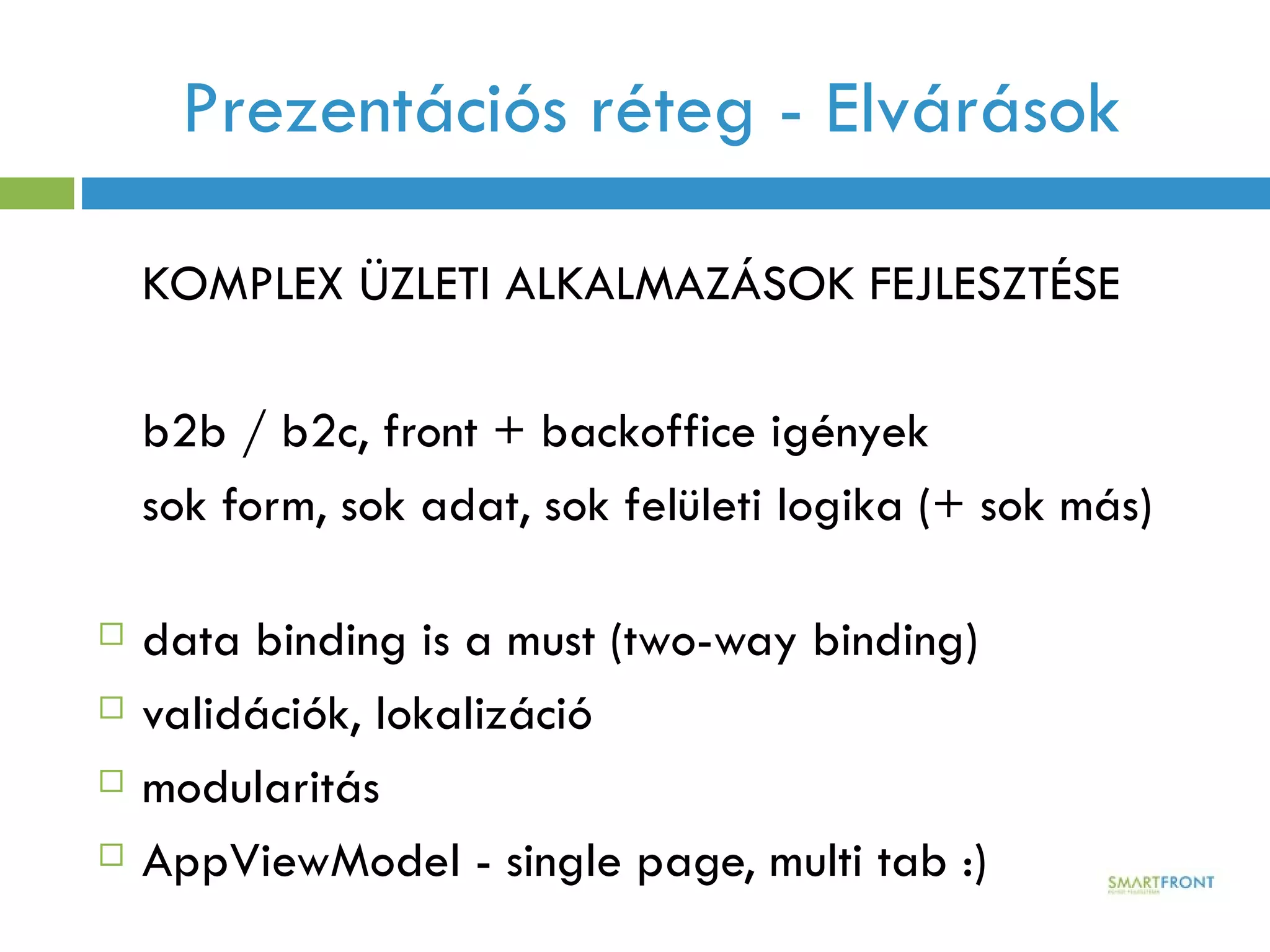 SMARTFRONT javascript meetup prez | PPT