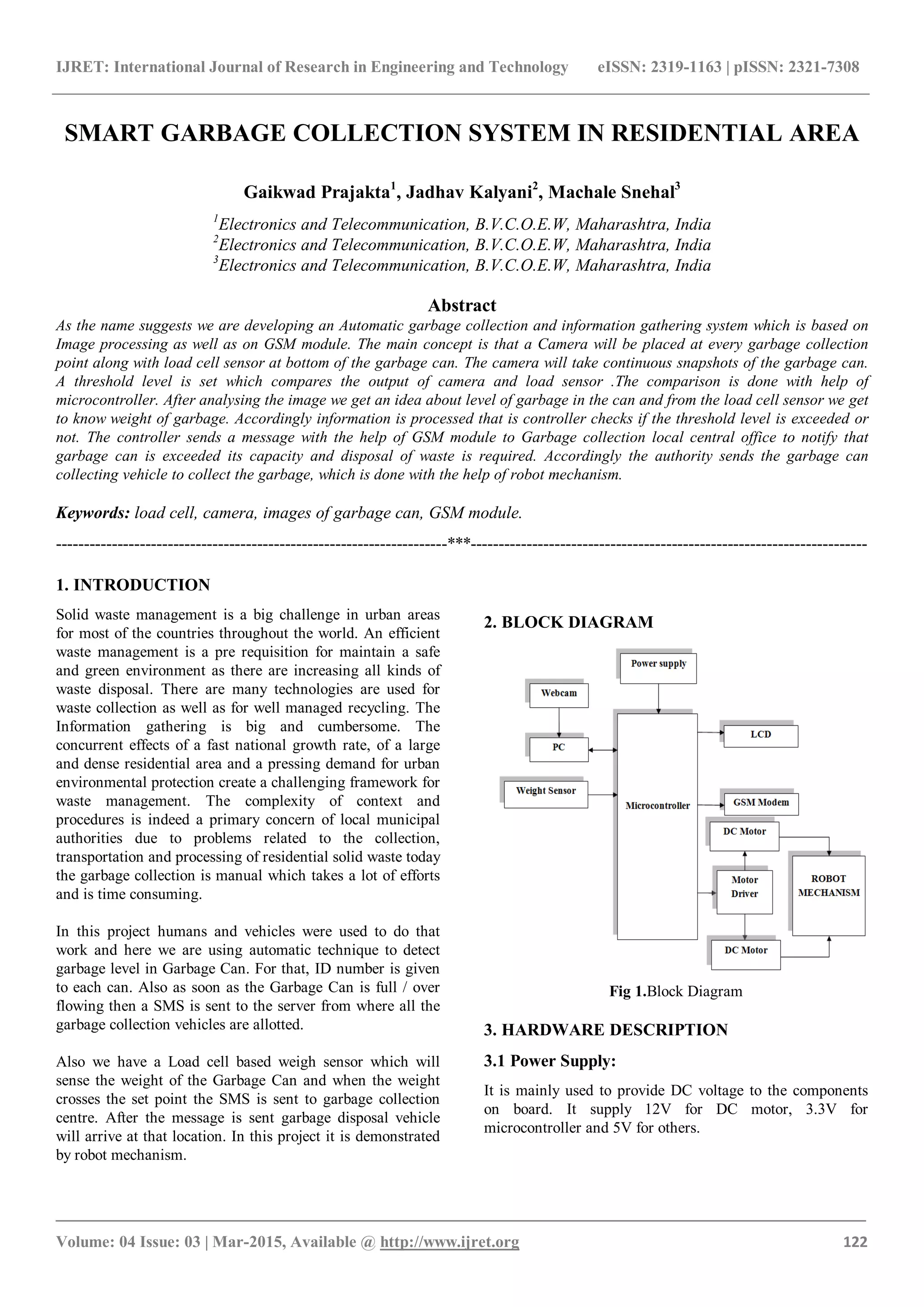 Smart garbage collection system in residential area | PDF | Indoor Environmental Quality | Home ...