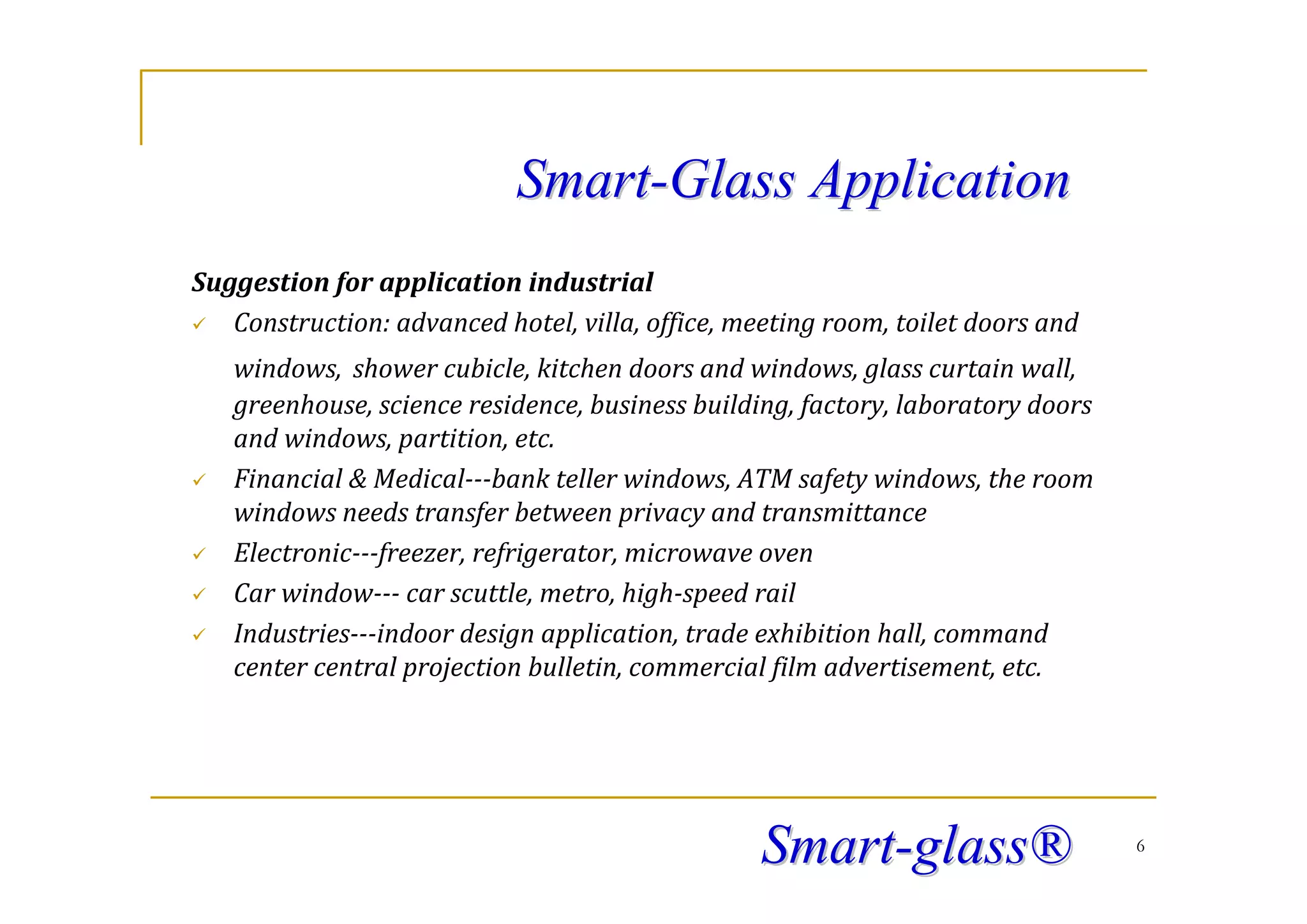 Introduction of Smart glass, privacy glass, intelligence glass | PDF ...