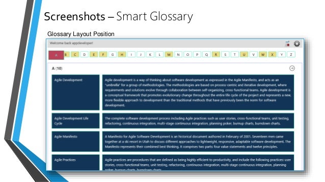 Enterprise Smart Glossary App for SharePoint 2013