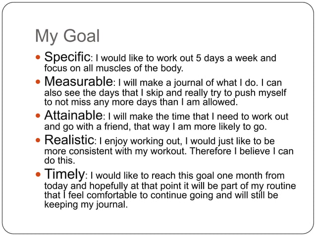 Smart goal presentation | PPT