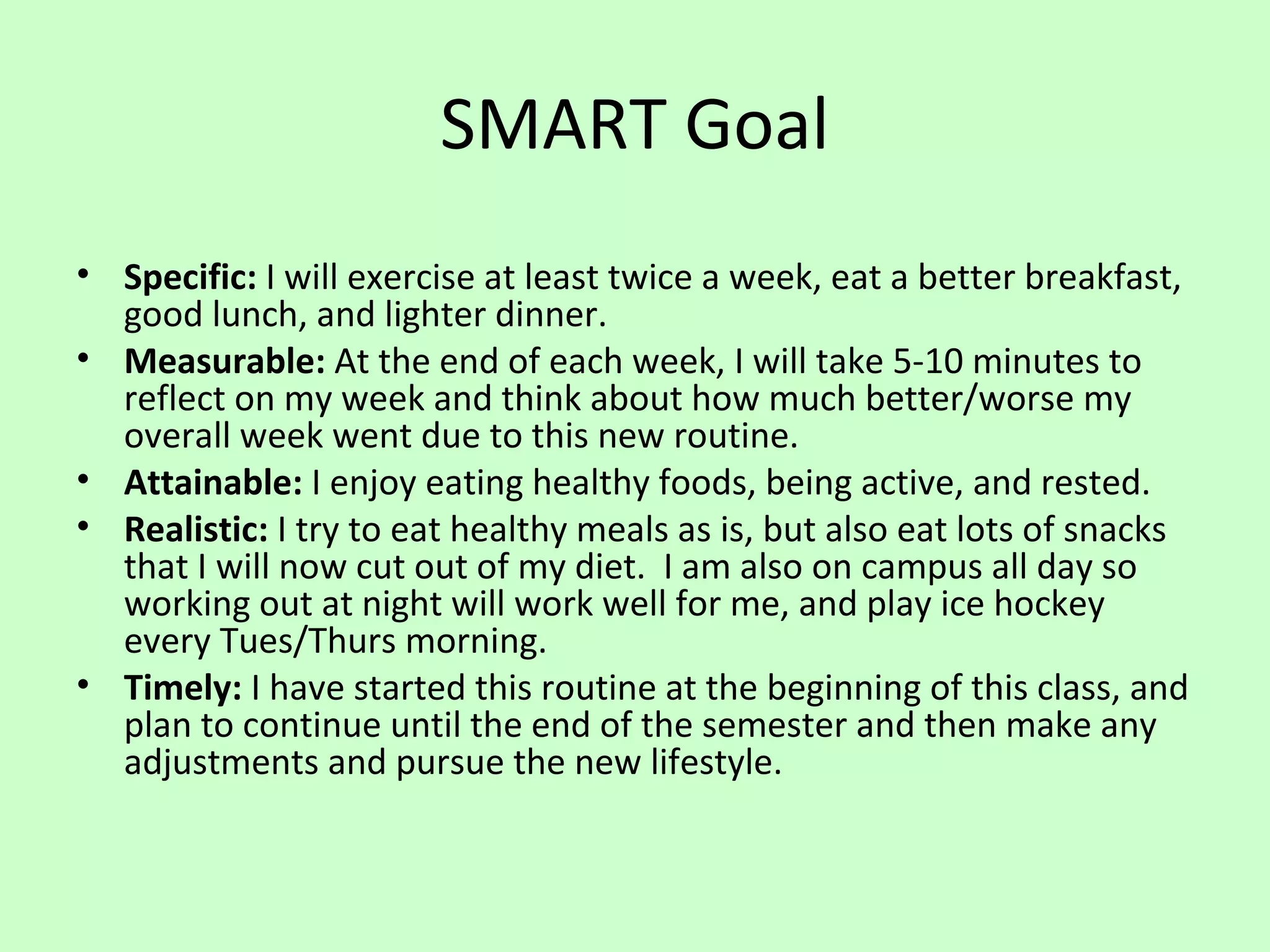 Smart goal presentation | PPT
