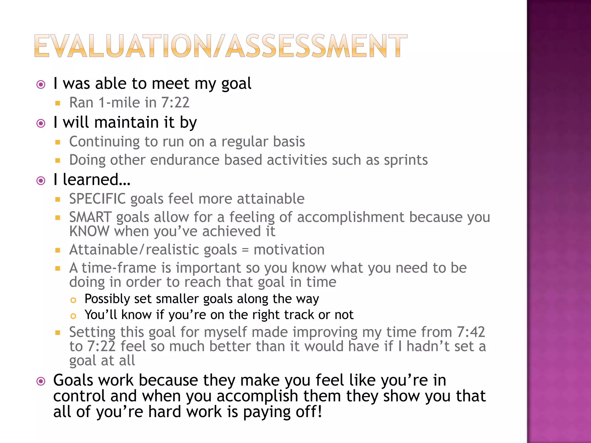 Smart goal presentation | PPTX