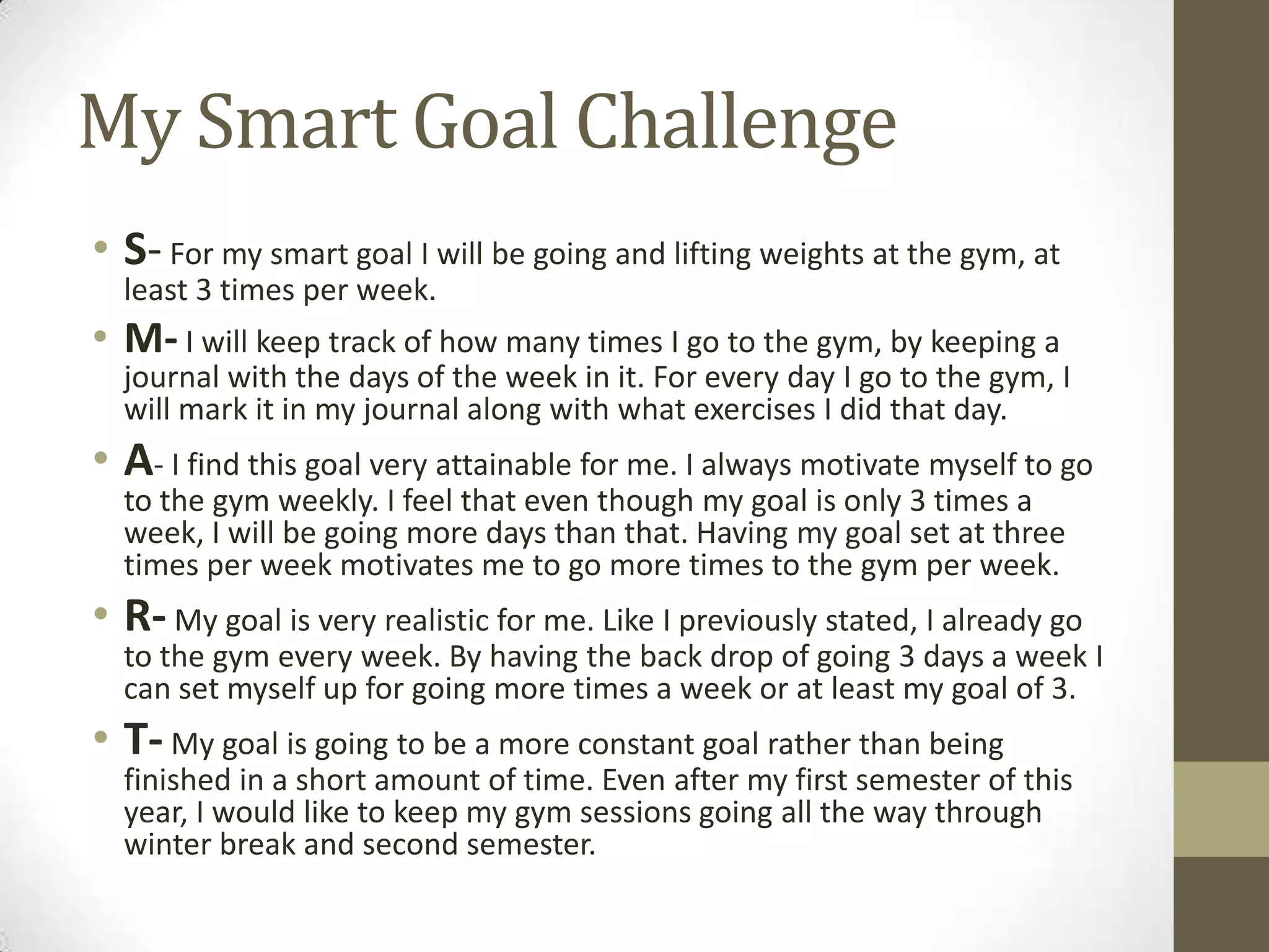 Smart goal presentation! | PPTX