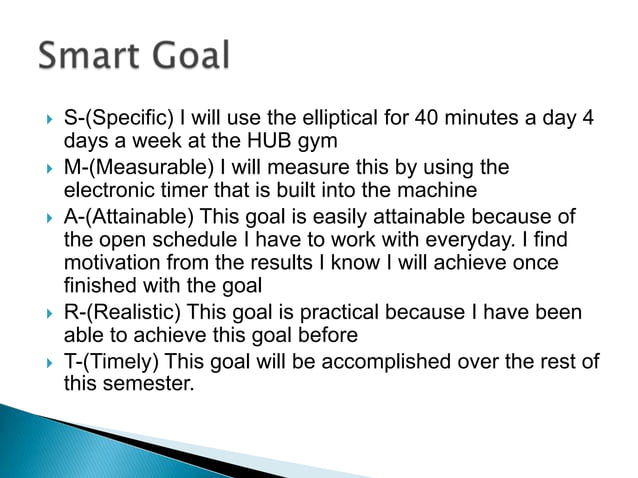 Smart goal presentation | PPT