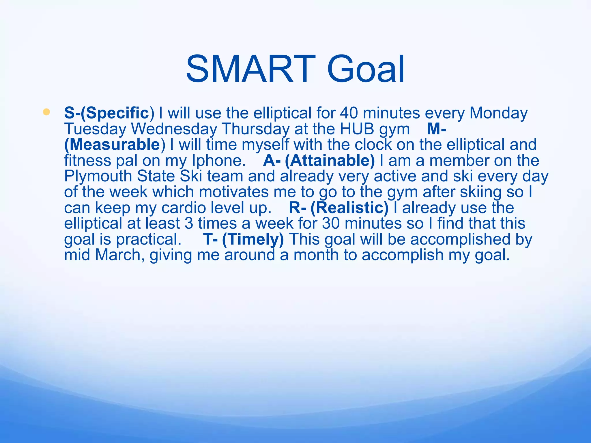 Smart goal presentation | PPTX