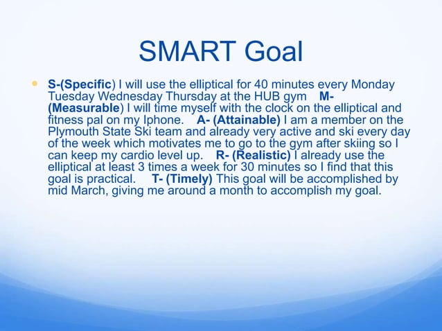 Smart goal presentation | PPT