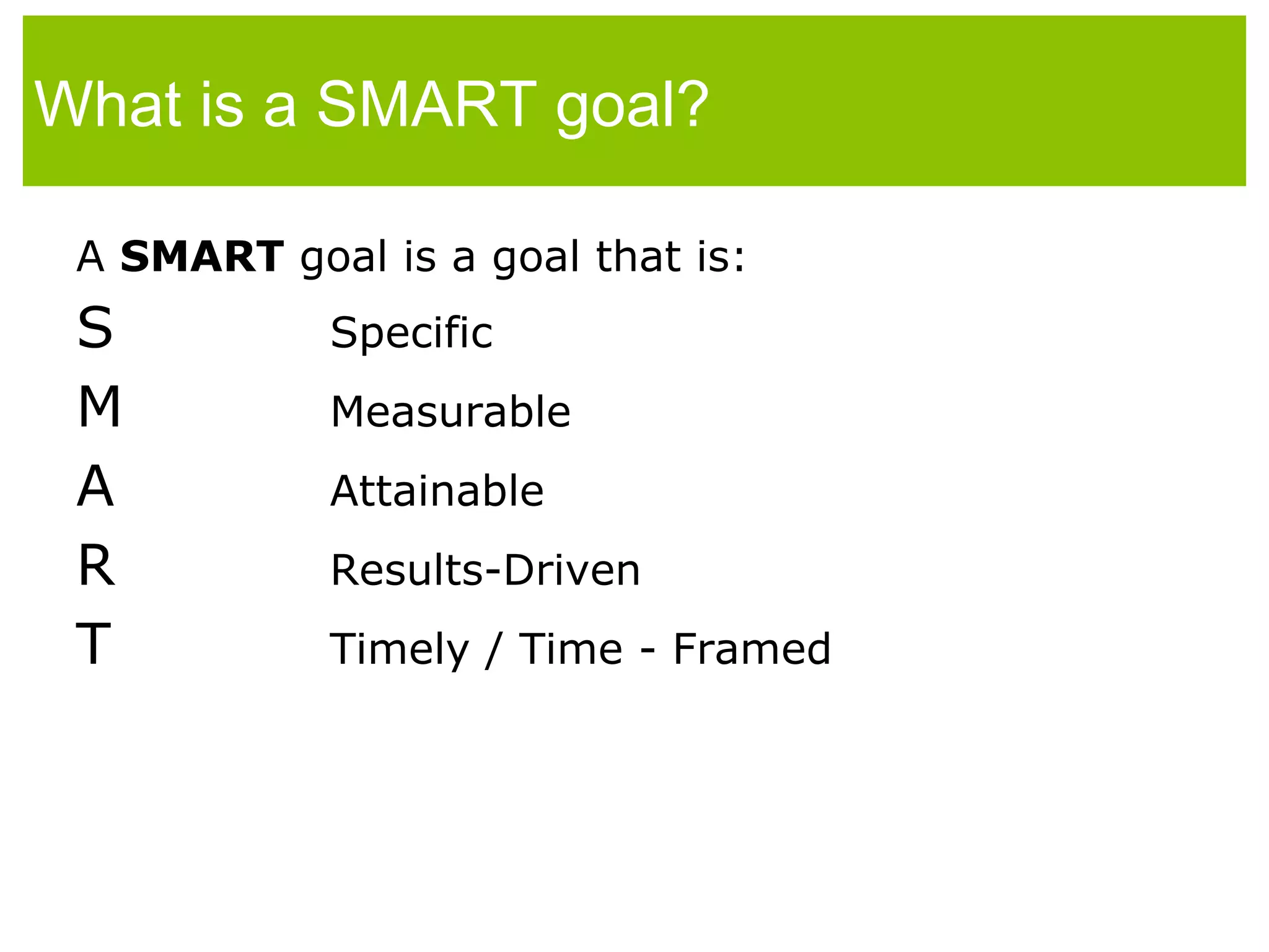 Smart Goals | PPT