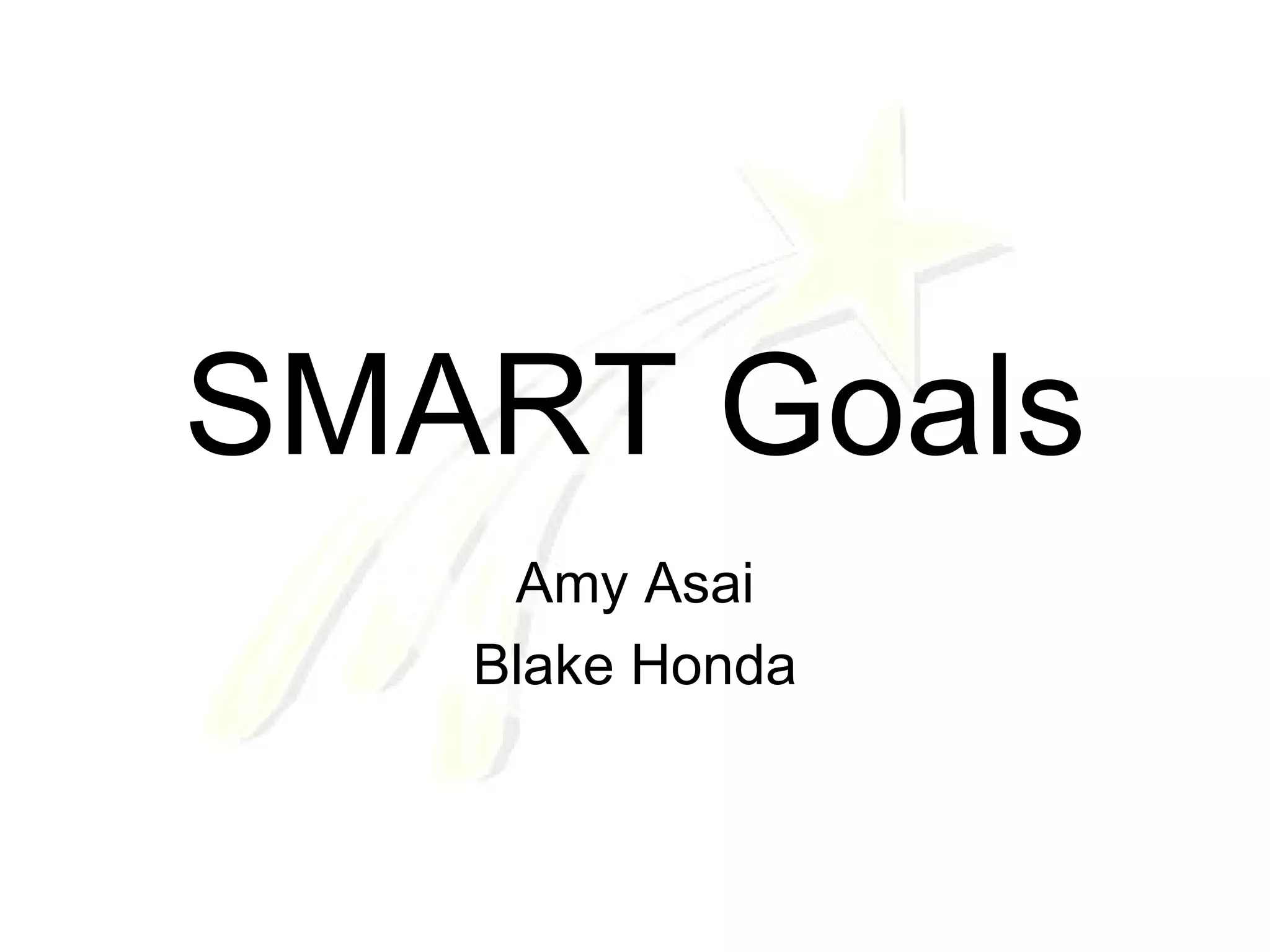 Smart goals | PPT