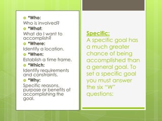 Smart goals | PPTX