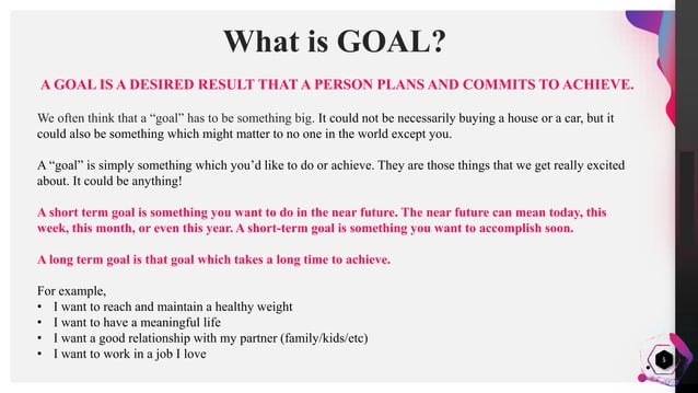 Smart goals - A Complete Guide to set your goals | PPT