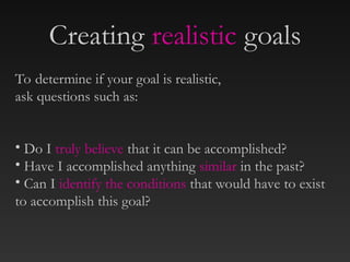 Setting up your goal with SMART framework | PPT