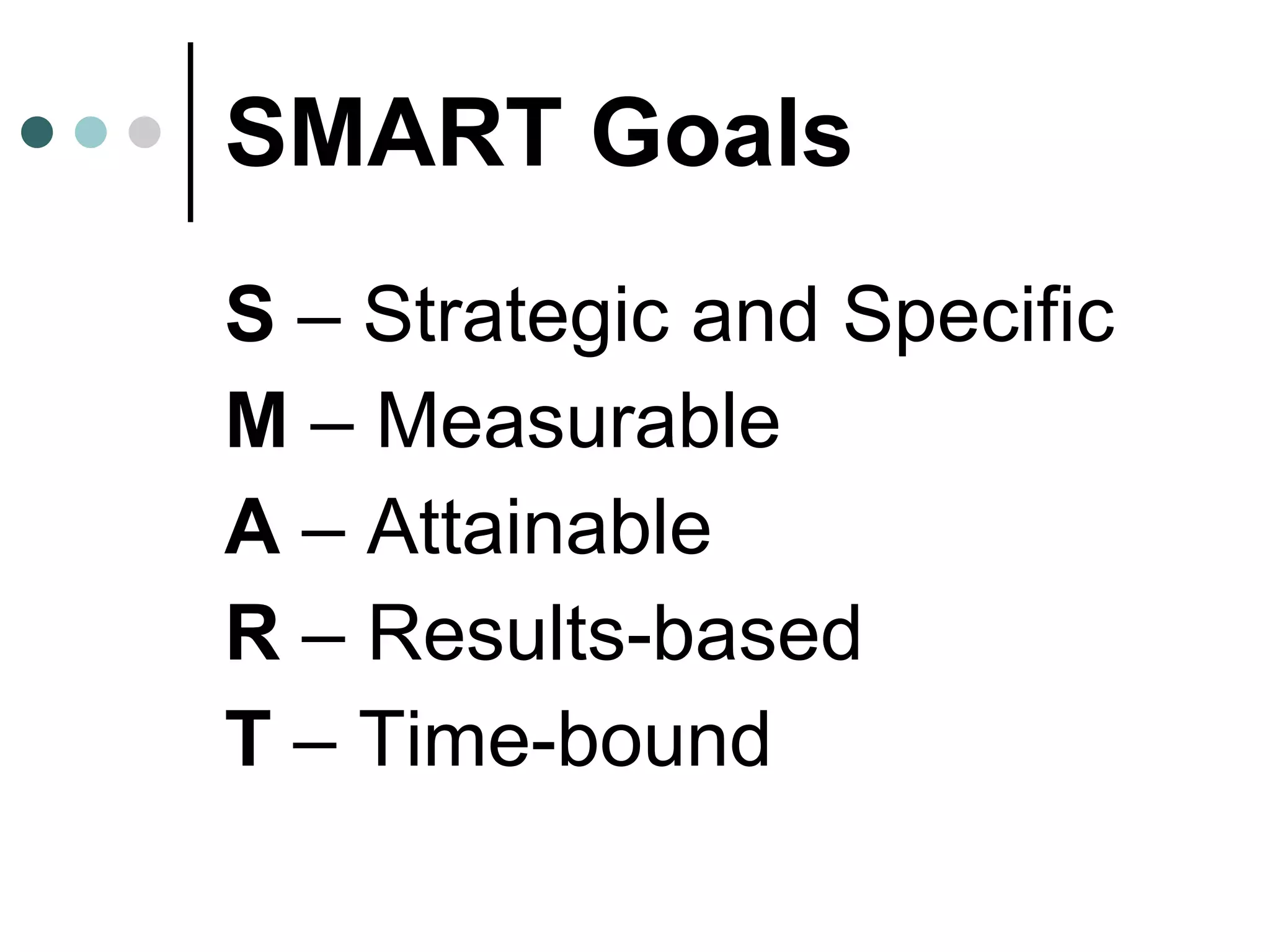 Smart Goals Presentation | PPT