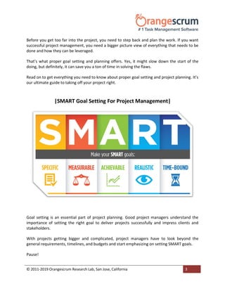 Smart Goal Setting and Project Planning | PDF