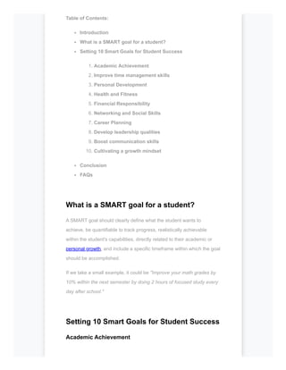 What are the smart goals examples for students.pdf