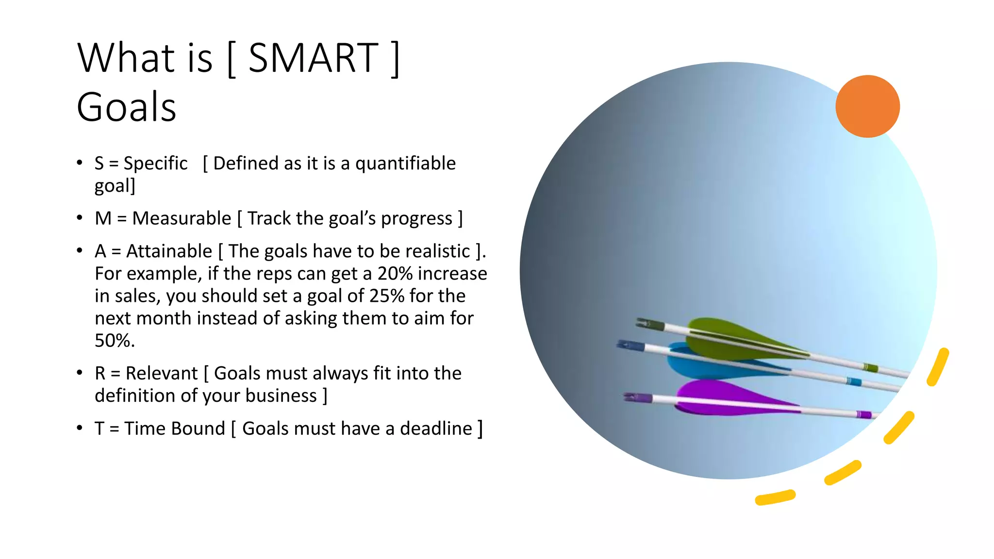 SMART GOALS FOR SALES REP.pptx | Resume Writing and Advice | Job Search