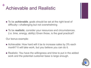 Smart Goal slide presentation | PPTX