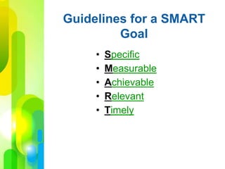 Smart goals pp | PPT