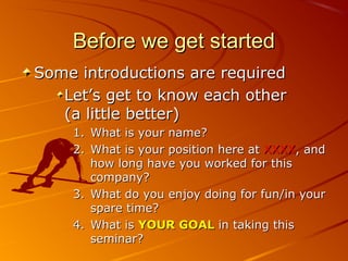 Smart goal training | PPT