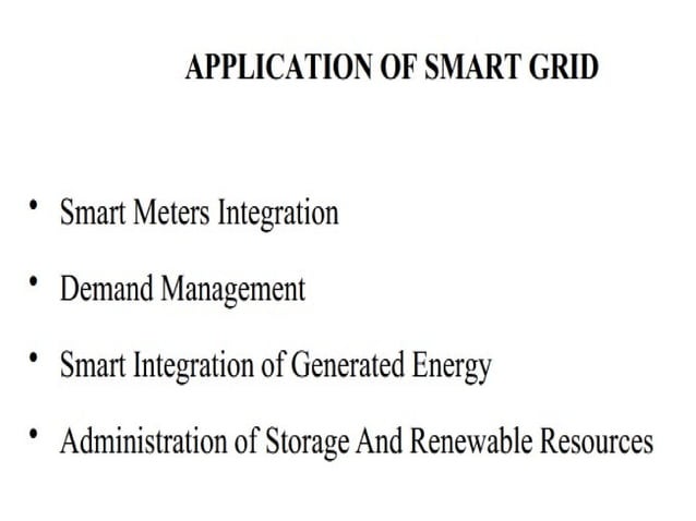 details about SMART GRID and applications .pptx