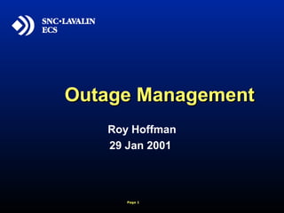 OUTAGE MANAGEMENT SYSTEM | PPT