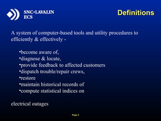 OUTAGE MANAGEMENT SYSTEM | PPT