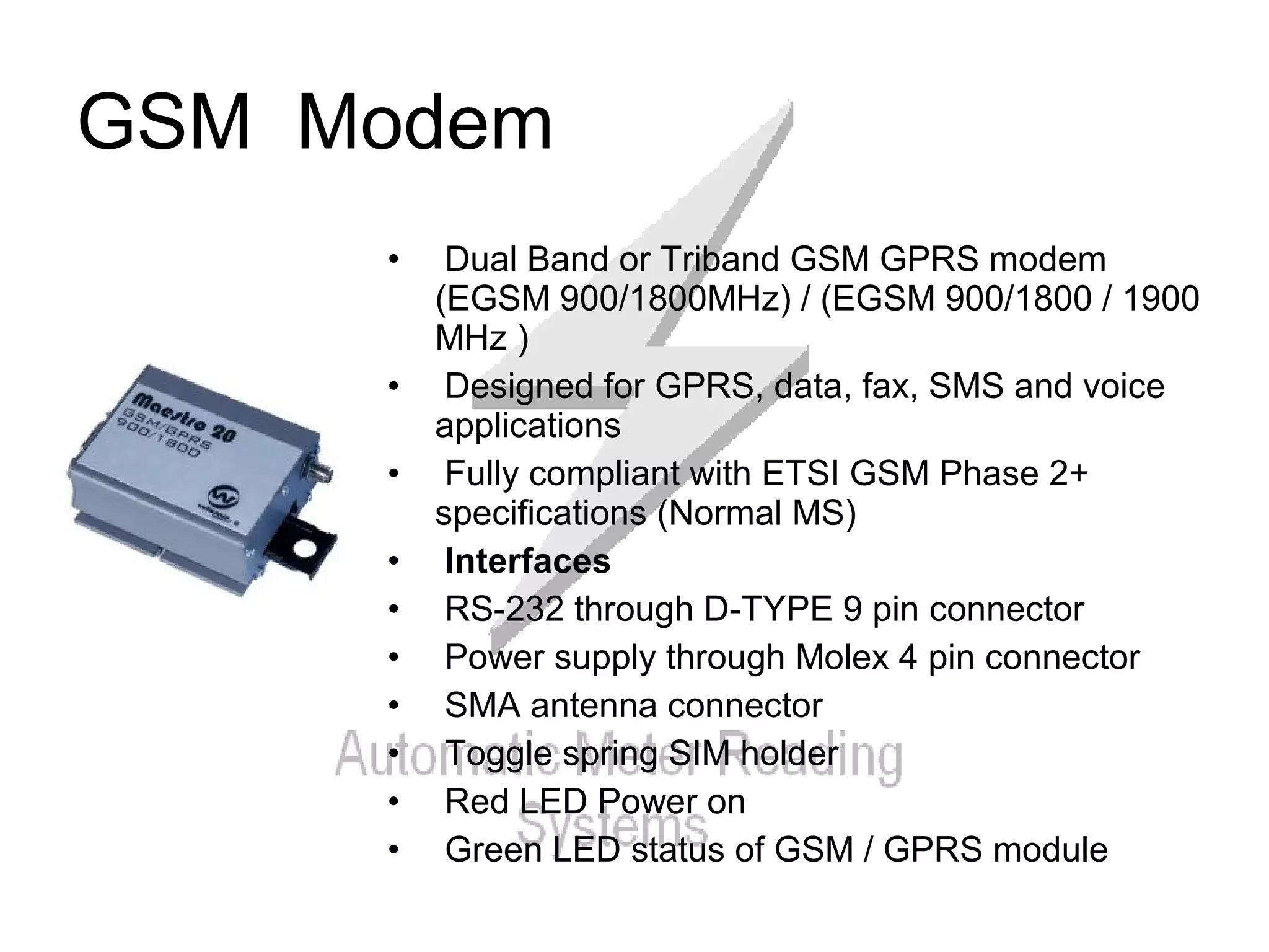 AUTOMATIC METER READING SYSTEMS | PPT | Computer Networking | Computing