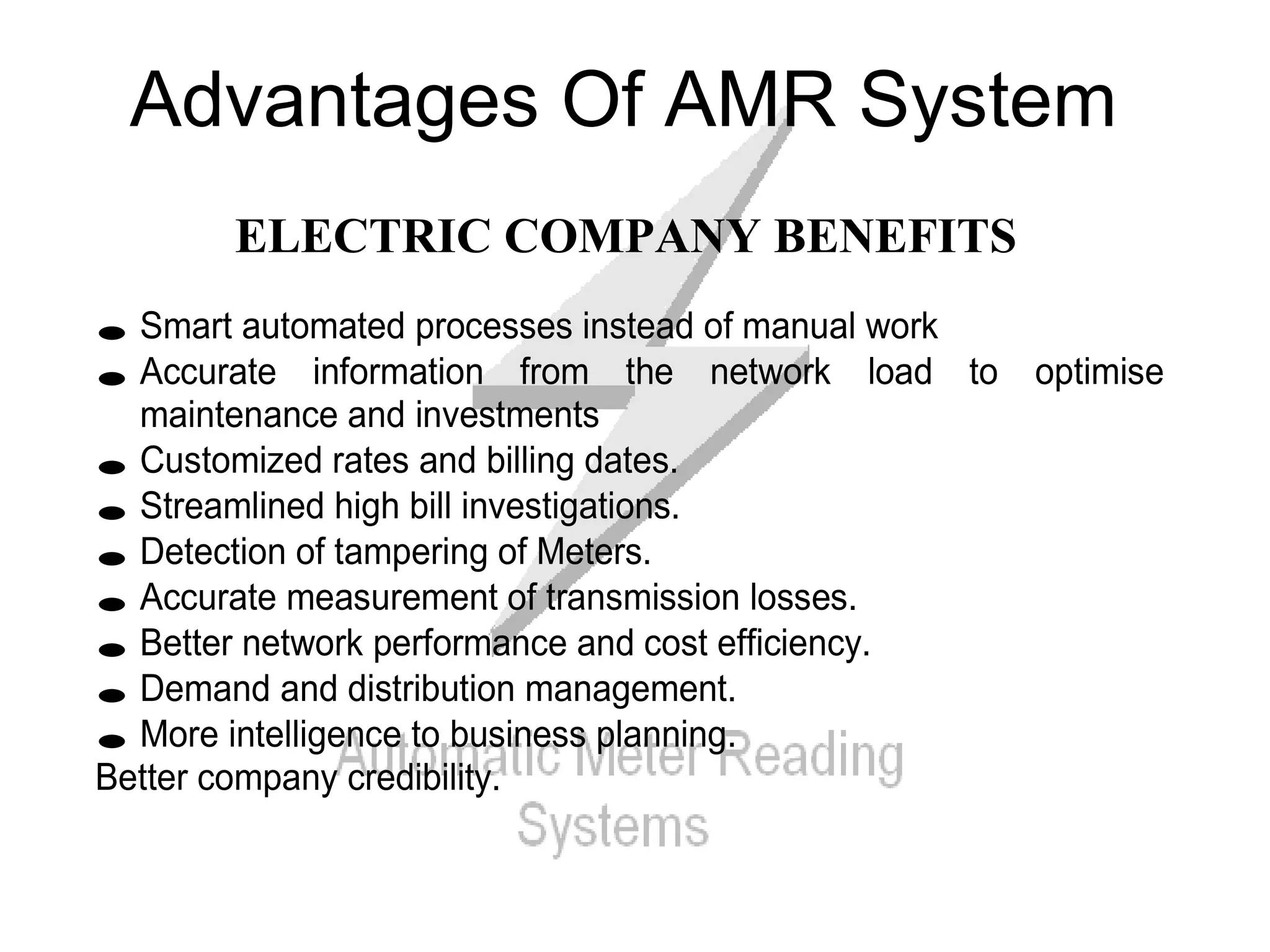 AUTOMATIC METER READING SYSTEMS | PPT | Computer Networking | Computing