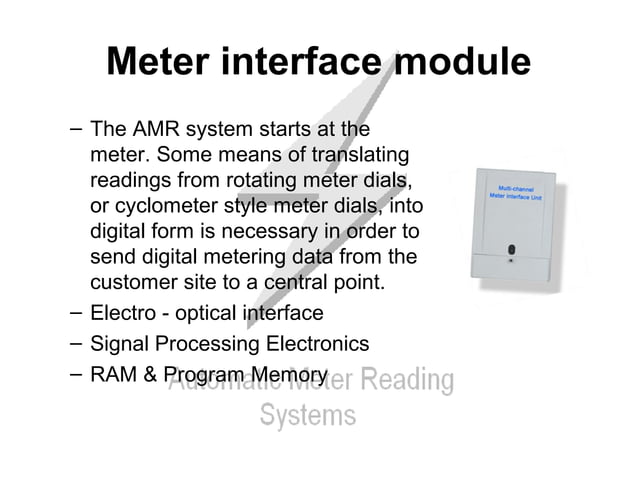 AUTOMATIC METER READING SYSTEMS | PPT | Computer Networking | Computing