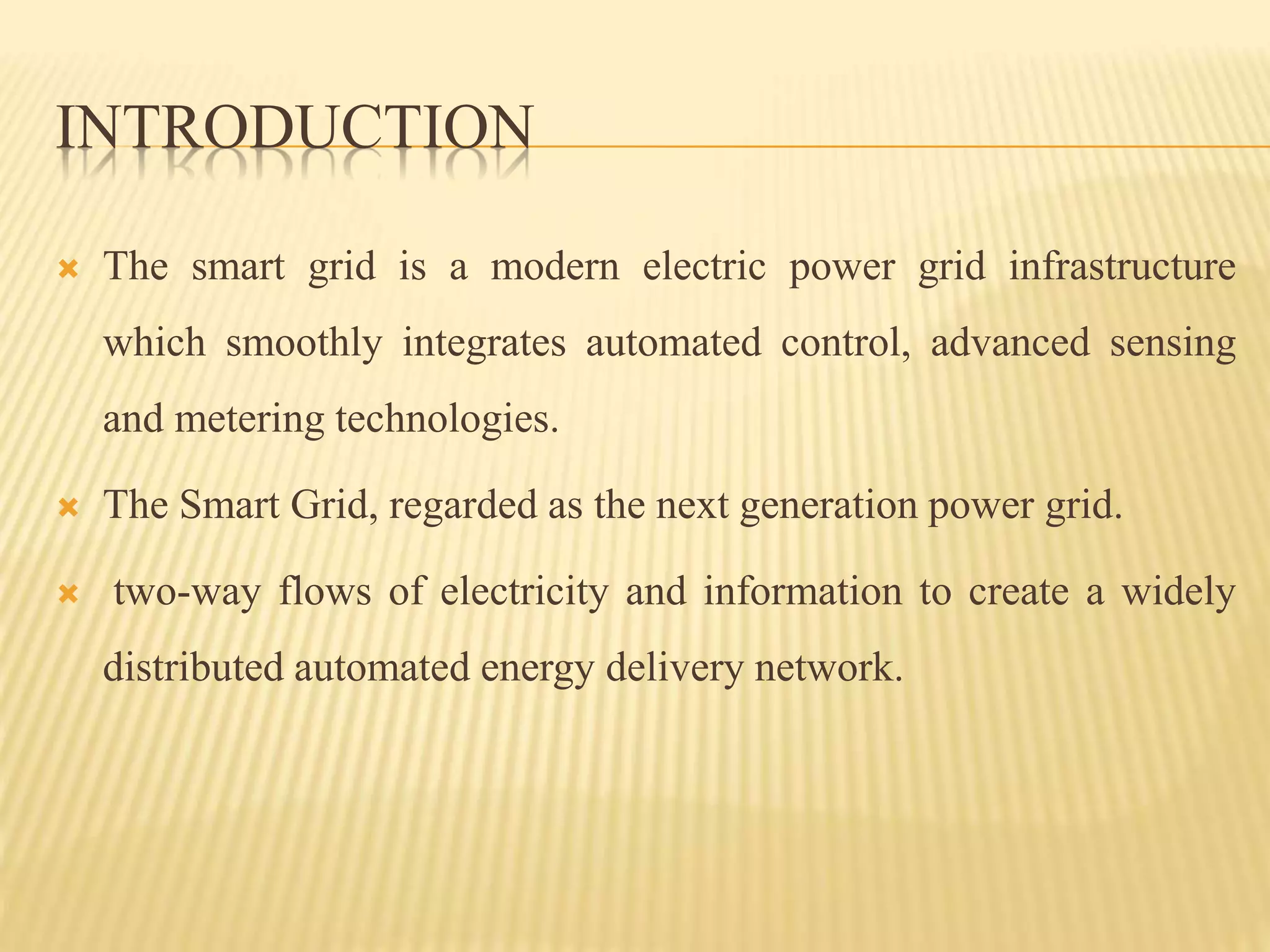 Smart grid presentation | PPTX
