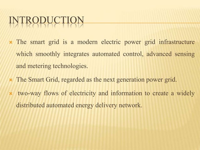 Smart grid presentation | PPTX | Internet of Things | Internet