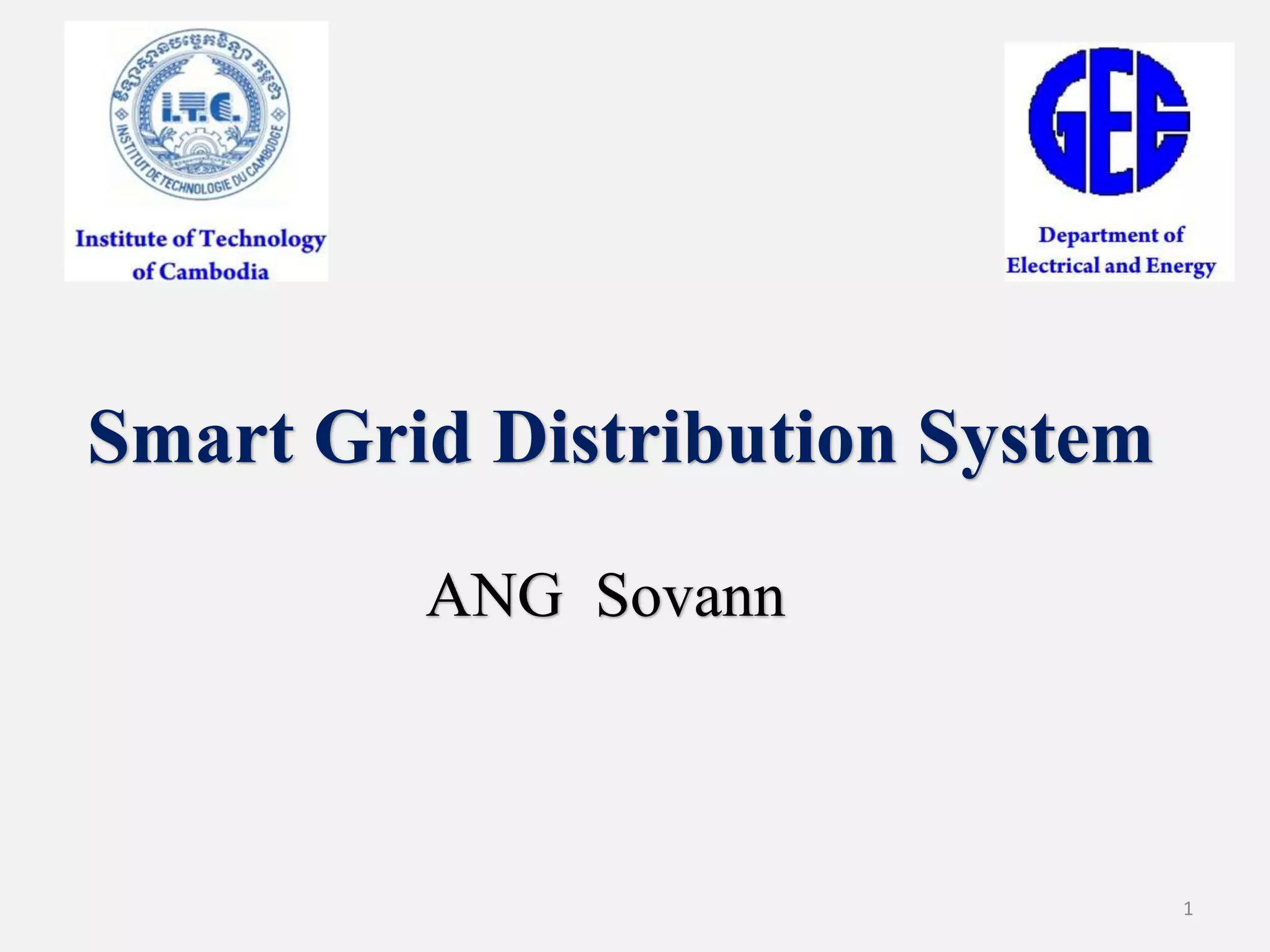 Smart grid distribution system | PPTX