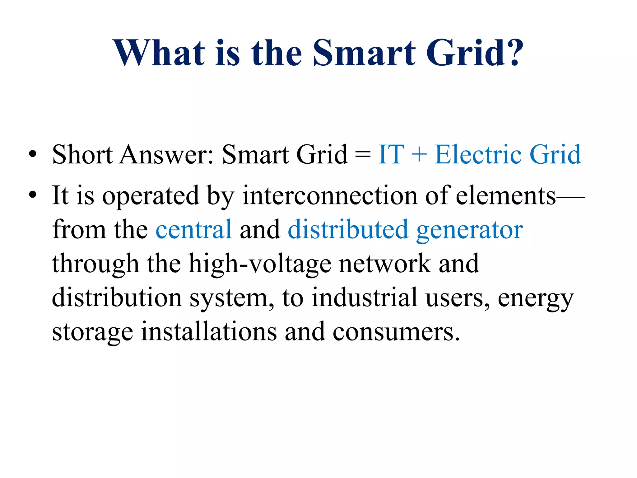 Smart grid distribution system | PPTX