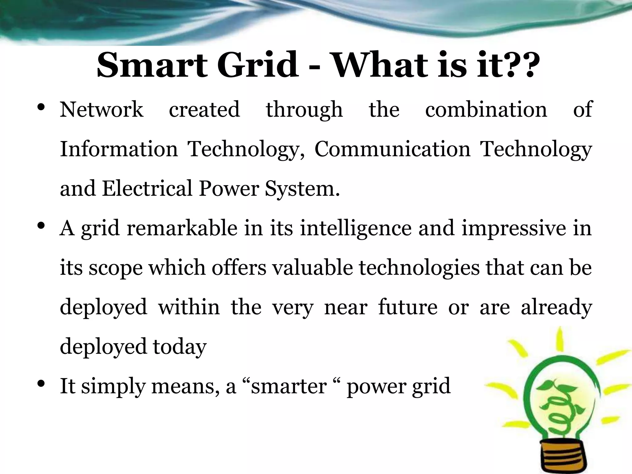 Smart Grid Introduction | PPTX