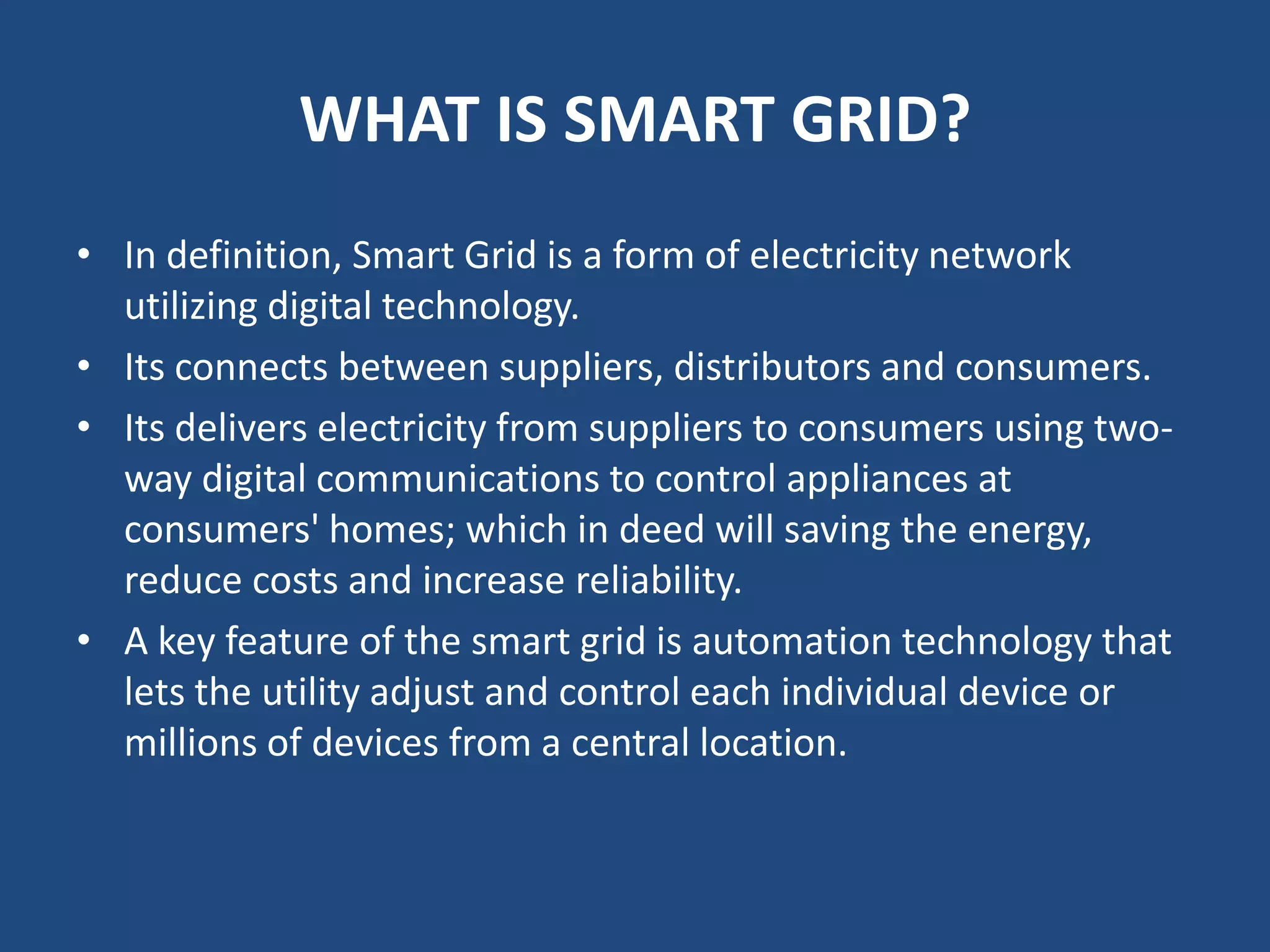 Smart grid presentation | PPTX