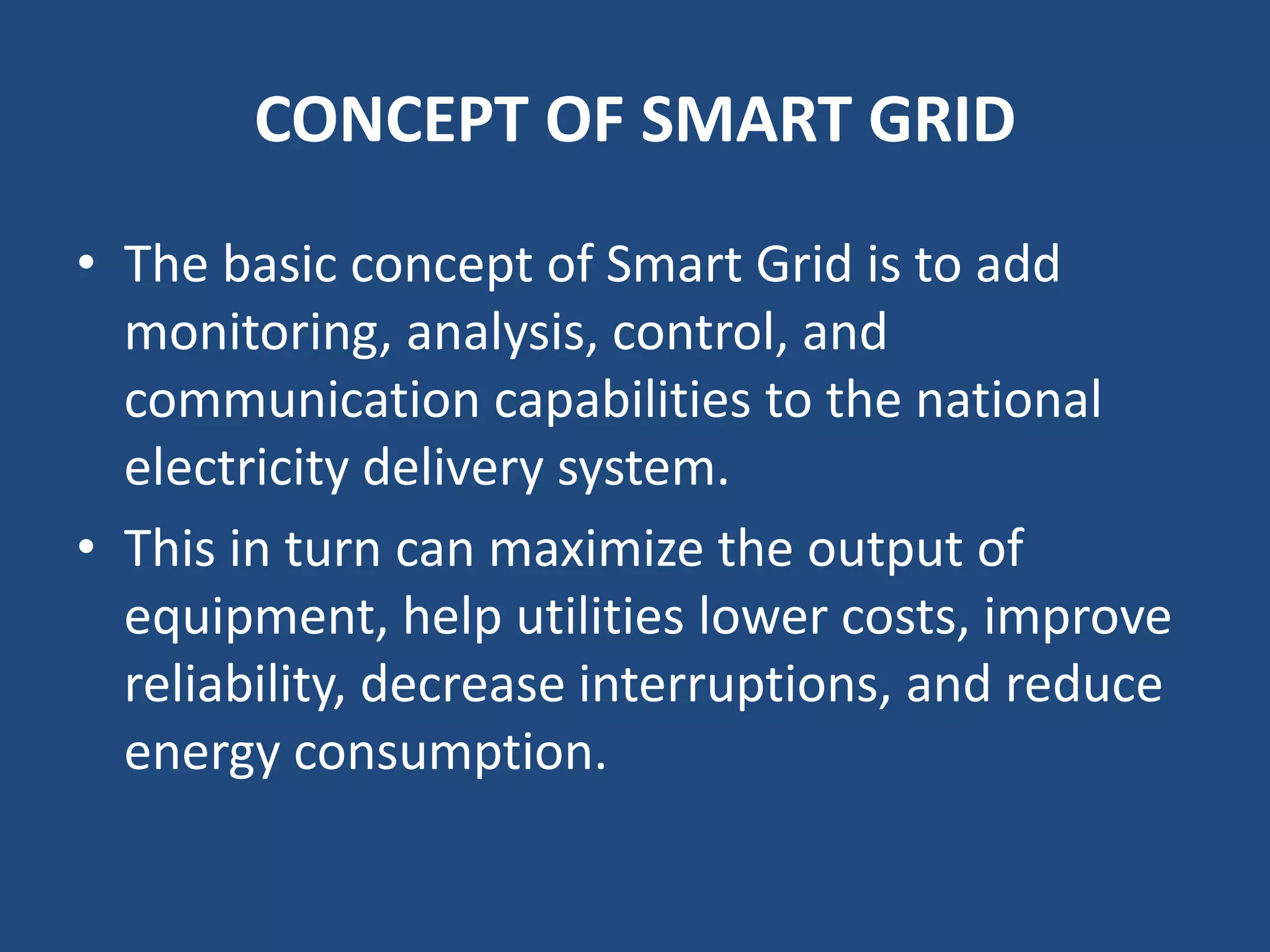 Smart grid presentation | PPTX