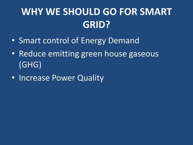 Smart grid presentation | PPTX
