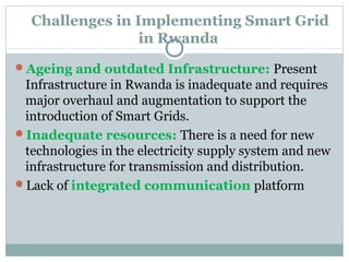 Smart grid technologies challenges in rwanda | PPT