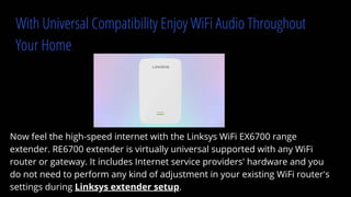 Smart guide about linksys extender setup RE6700 | PDF