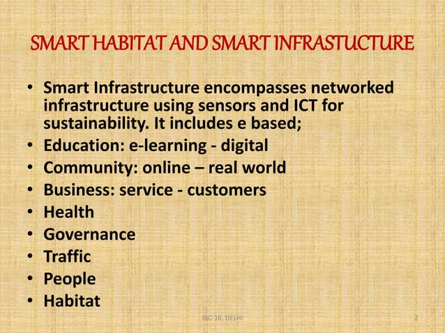 Smart habitat – a new concept | PPT