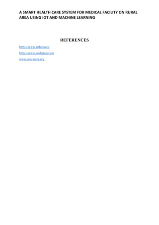 Smart health care System Using IOT and Machine learning | PDF