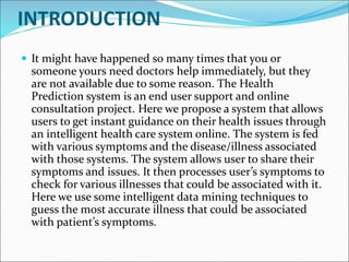 Smart health disease prediction python django | PPT