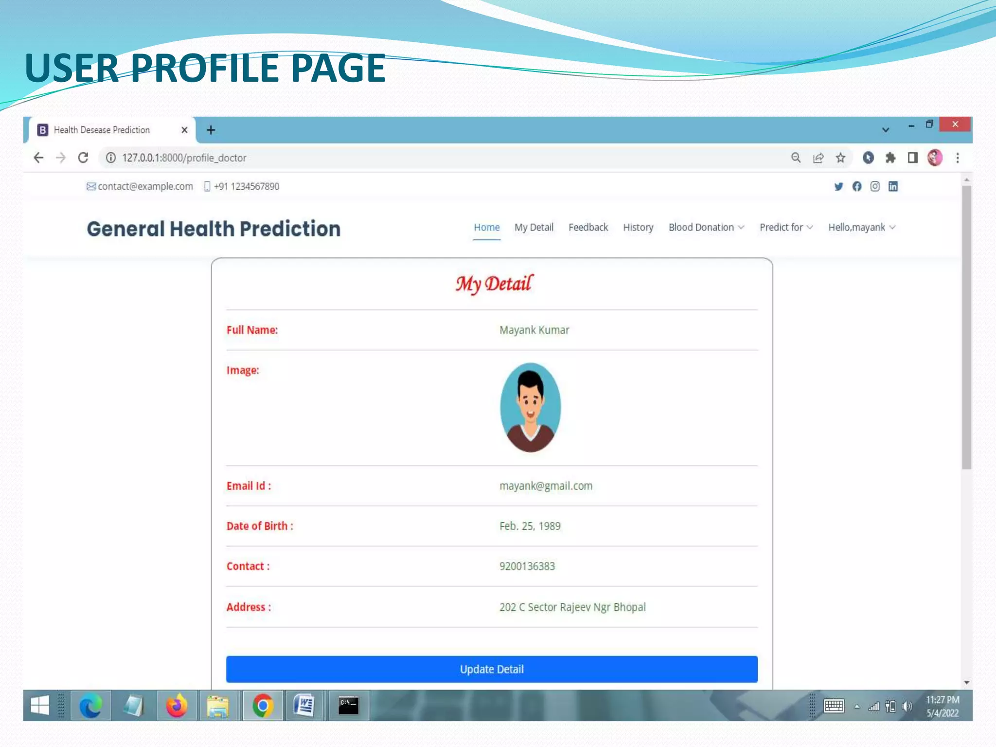 Smart Health Disease Prediction django machinelearning.pptx | Databases | Computer Software and ...