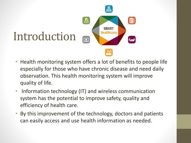 Smart health monitoring system | PPTX